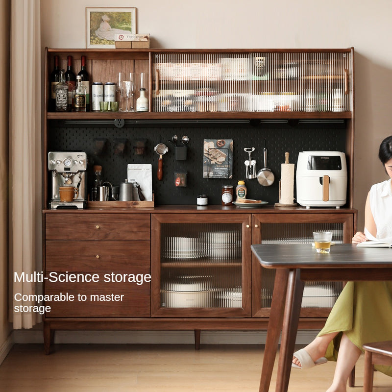 Full Solid Wood Meal Side Cabinet Wall Integrated Storage Cabinet Small ...