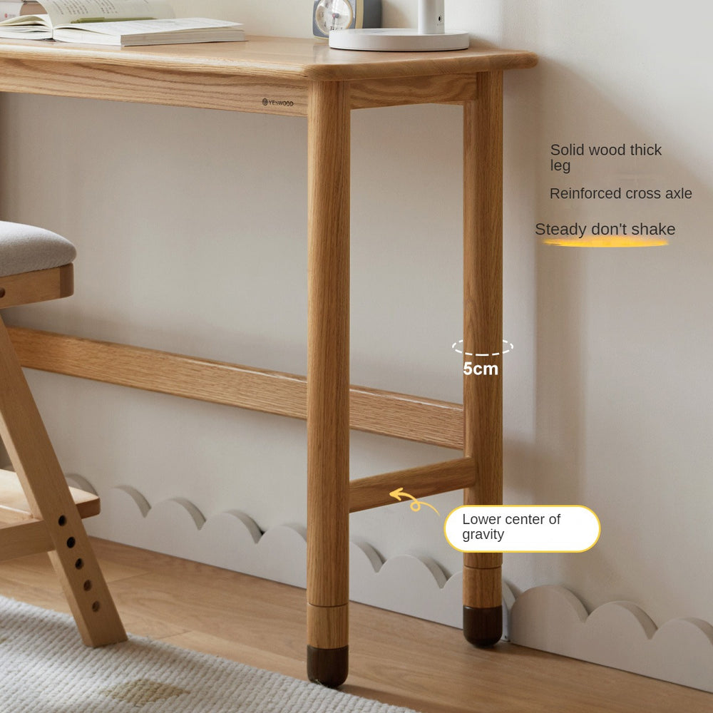 solid wood lifting study table student home writing table children's ...