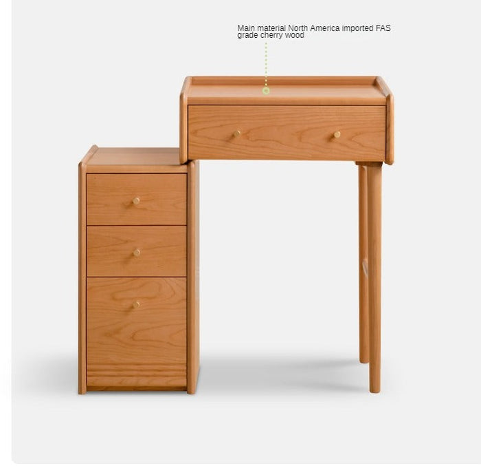 Solid wood dressing table cabinet integrated small apartment telescopic ...