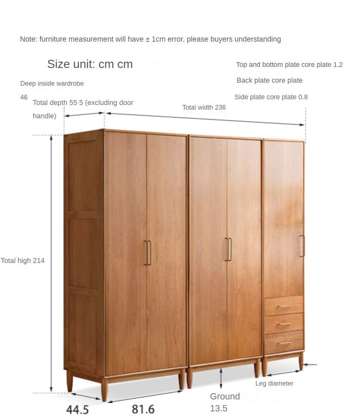 all solid wood wardrobe medieval cherry wood locker handle cabinet door ...