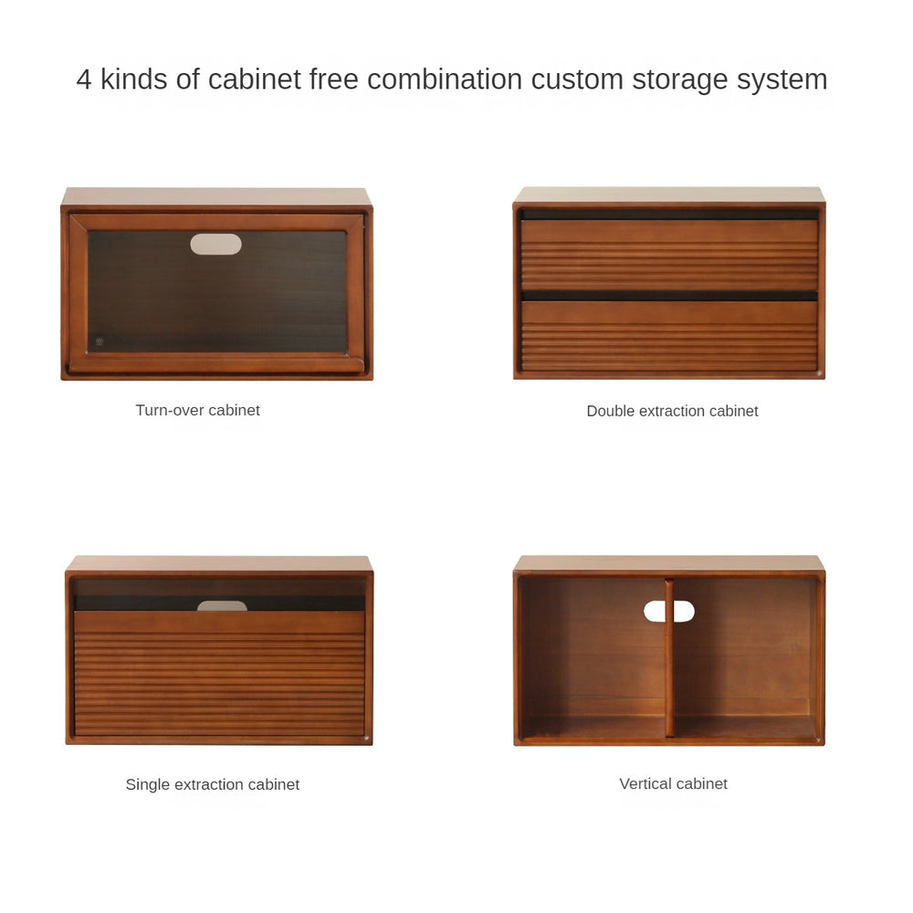 solid wood TV cabinet medieval floor storage locker integrated living ...