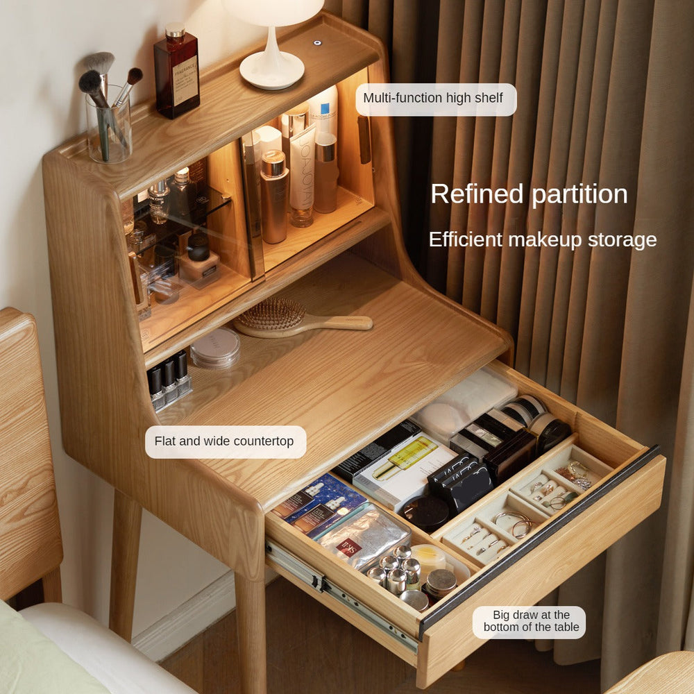 Solid Wood Dressing Table Desk One Bedroom Ash Wood Dressing Table ...