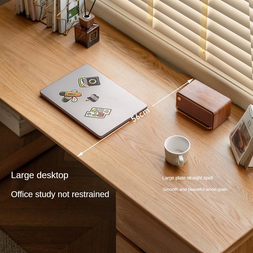 solid wood desk modern simple bookcase integrated study table oak study ...