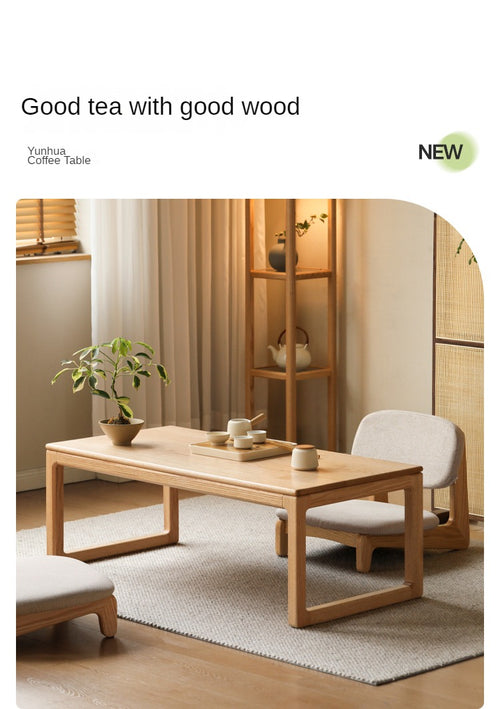 solid wood tea table new Chinese-style Zen log coffee table Japanese ...