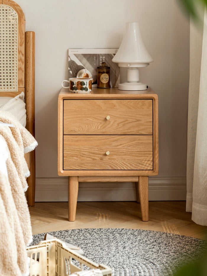 Beech, Oak, Rubberwood, Ash solid wood Nightstand
