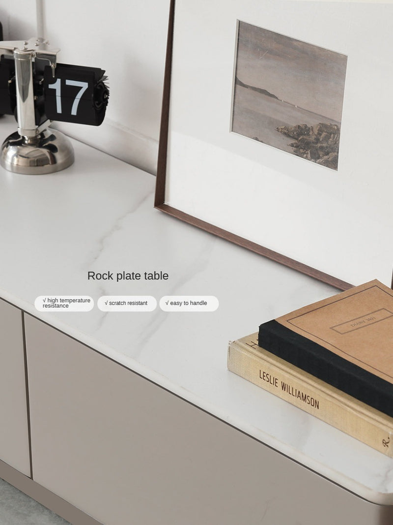 Poplar Solid Wood Rock Slab TV Stand: