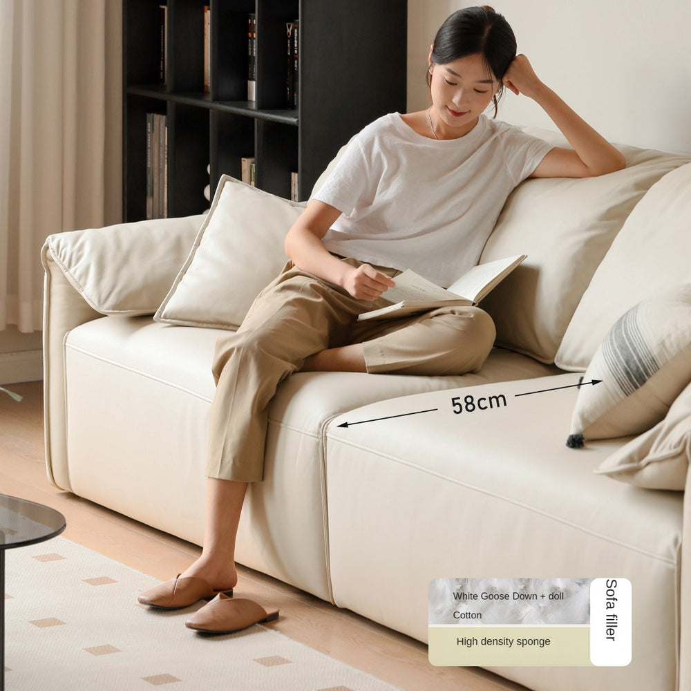 electric sofa bed foldable dual-purpose small apartment cream style ...