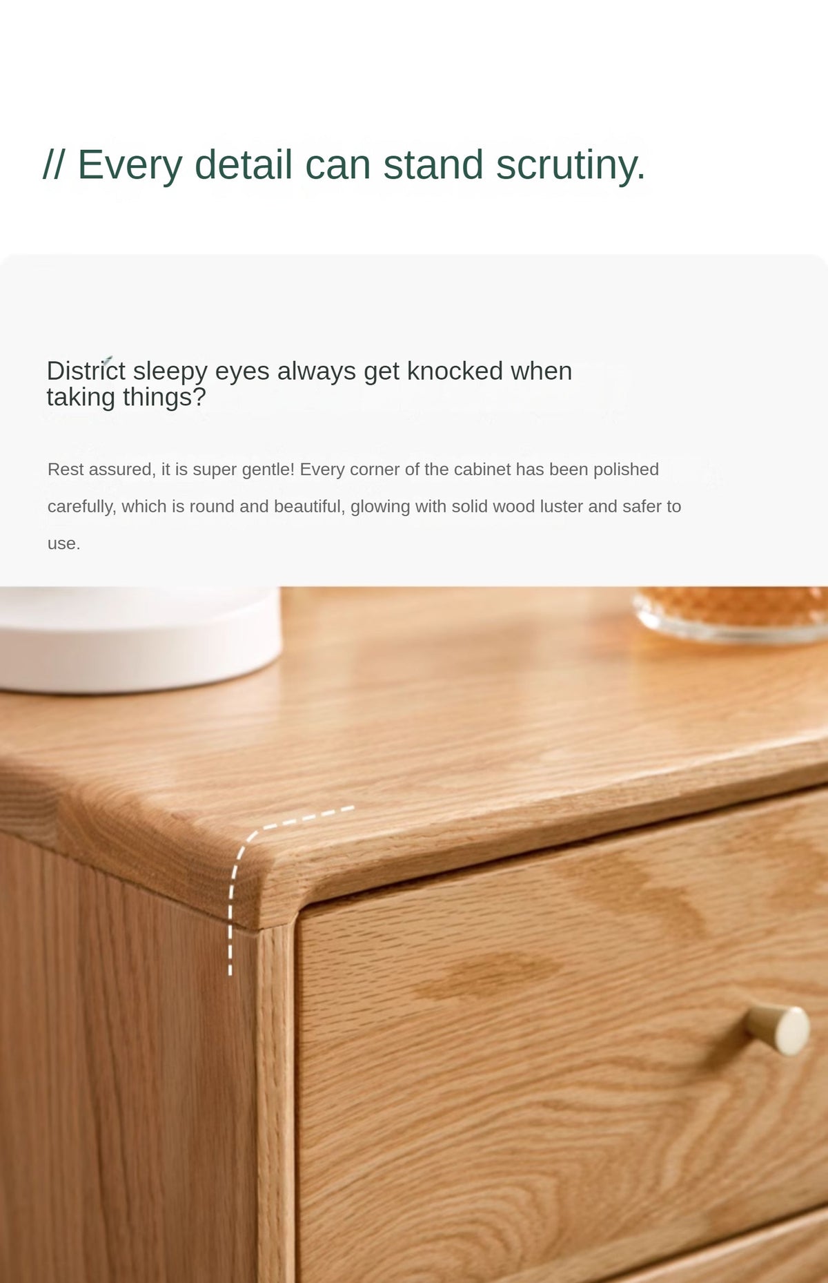 Nightstand Beech, Oak solid wood-