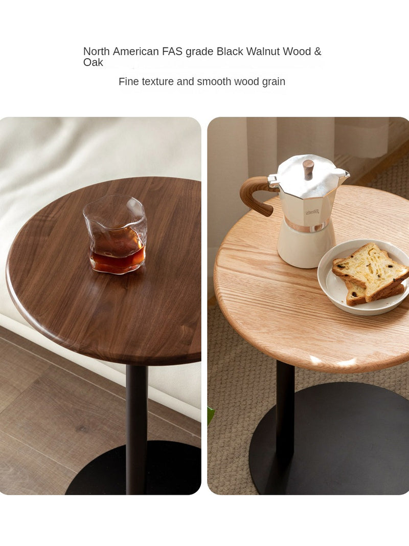 solid wood side a few black walnut creative sofa small round table ...