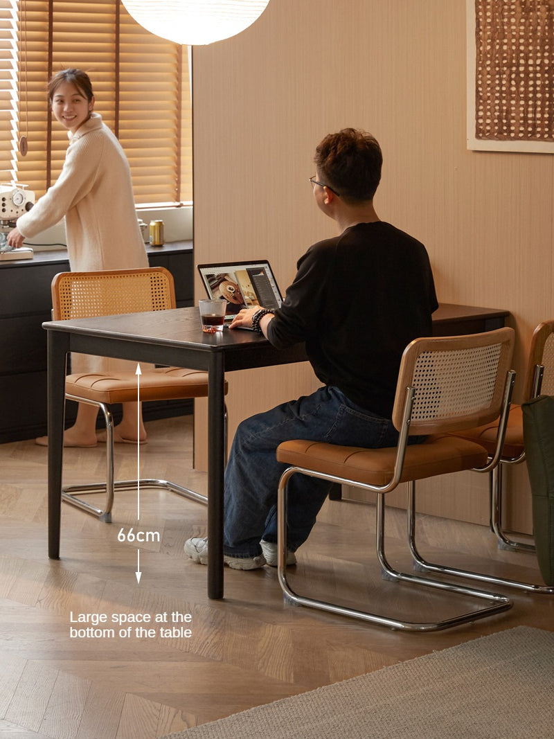 Solid wood dining table restaurant rectangular wall-mounted dining ...