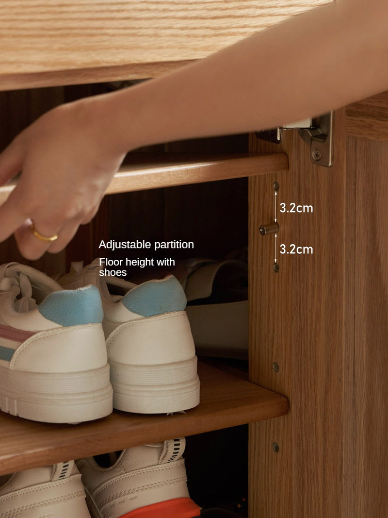 Oak Solid Wood Shoe Cabinet