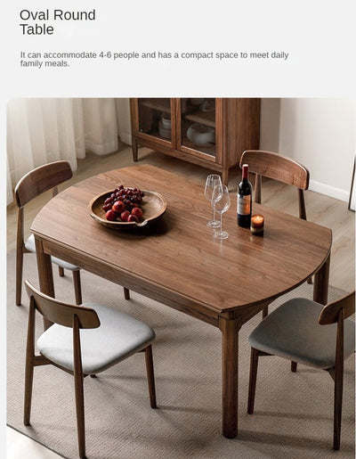 Wood Solid Wood Folding Table Black Walnut Small Unit Simple Dining ...