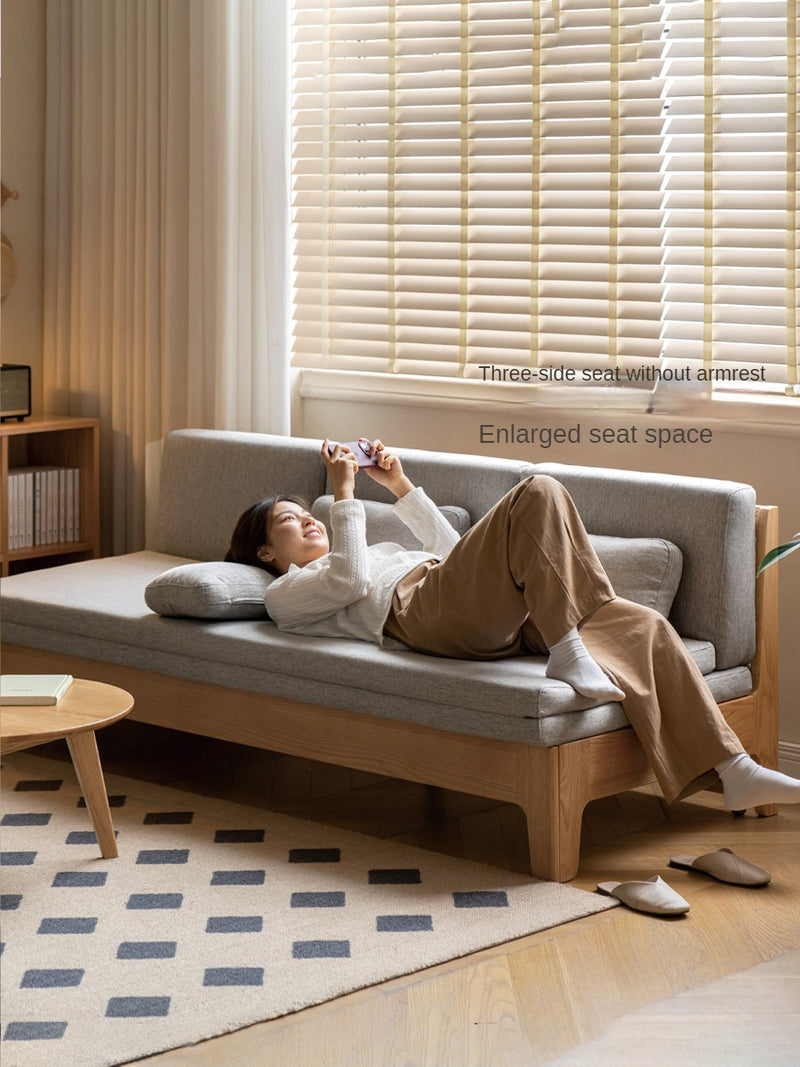 Oak Solid Wood Sleeper Sofa