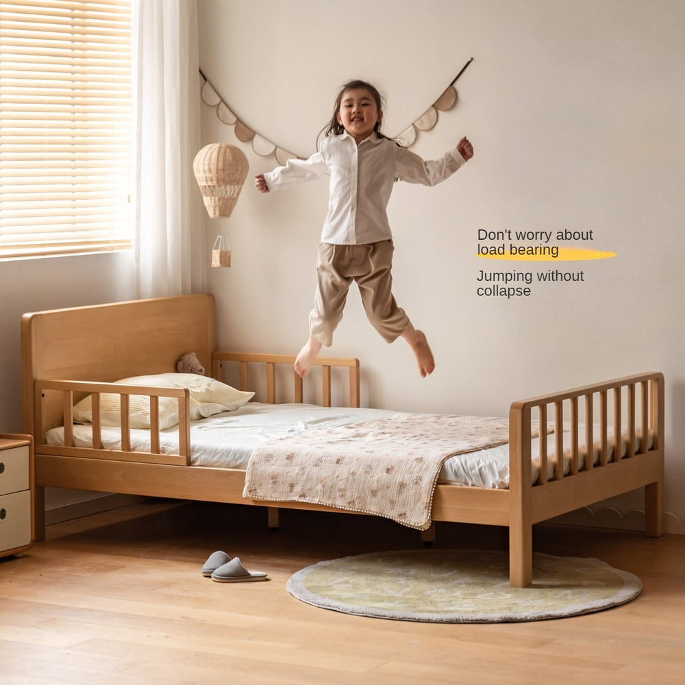 Solid Wood Children's Bed for Boys and Girls Simplified Single Bed ...