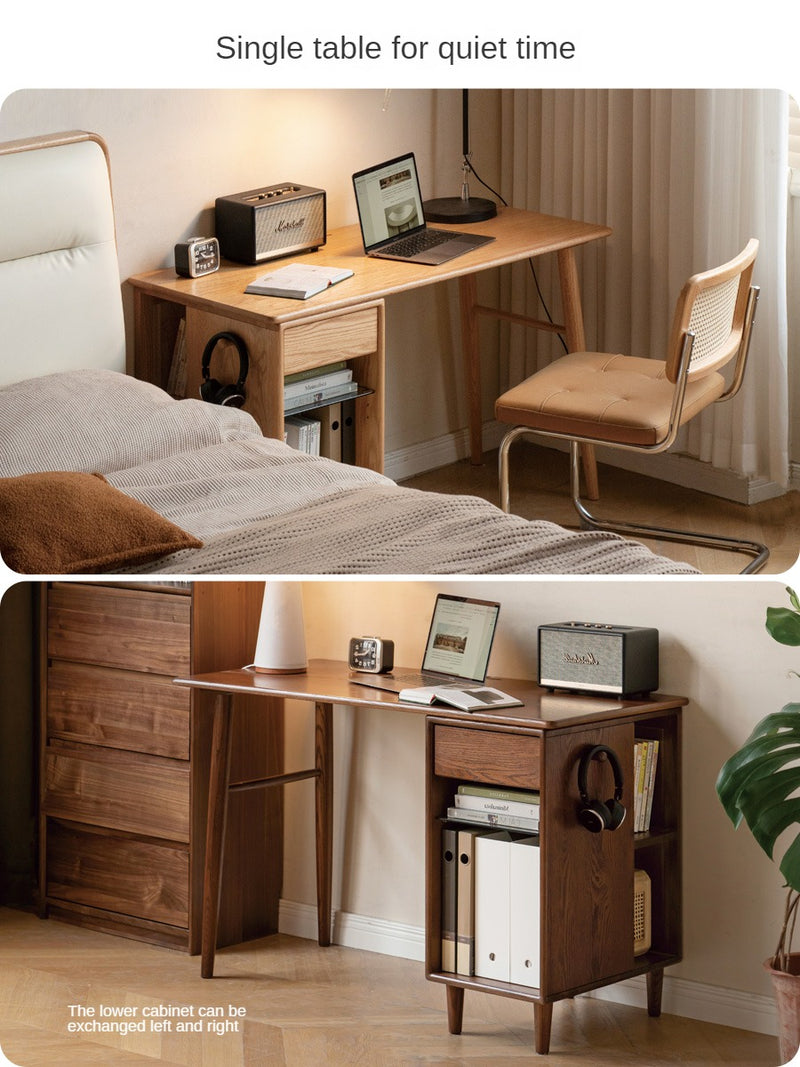 Oak solid wood Double Office desk: