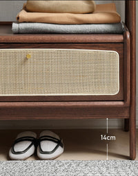 bedroom hanger floor simple rattan rack multi-functional coat rack ...