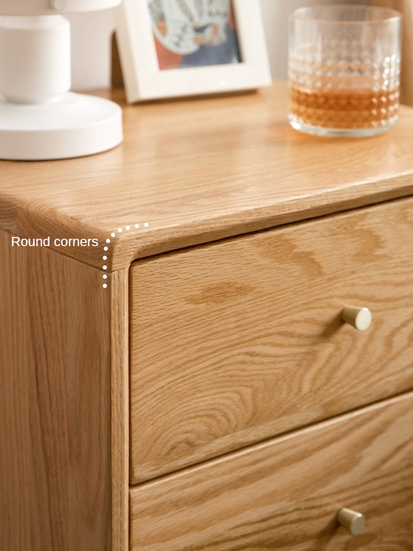 Beech, Oak, Rubberwood, Ash solid wood Nightstand