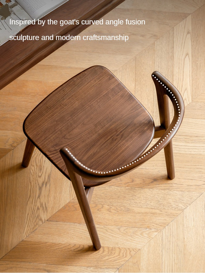 black walnut dining chair new Chinese style solid wood back chair study ...