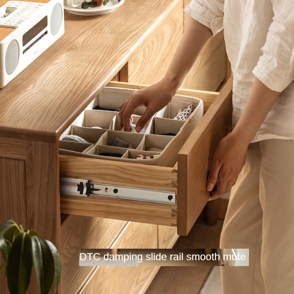 Solid Wood Bucket Cabinet, Five Bucket Cabinet, White Wax Wood Seven ...