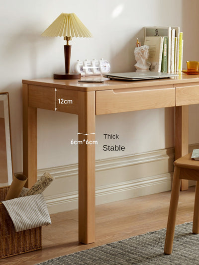 solid wood computer desk simple desk log desk small apartment study ...