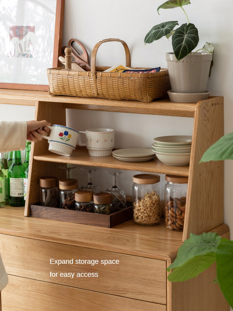 Oak solid wood Sideboard shelf , kitchen shelf,