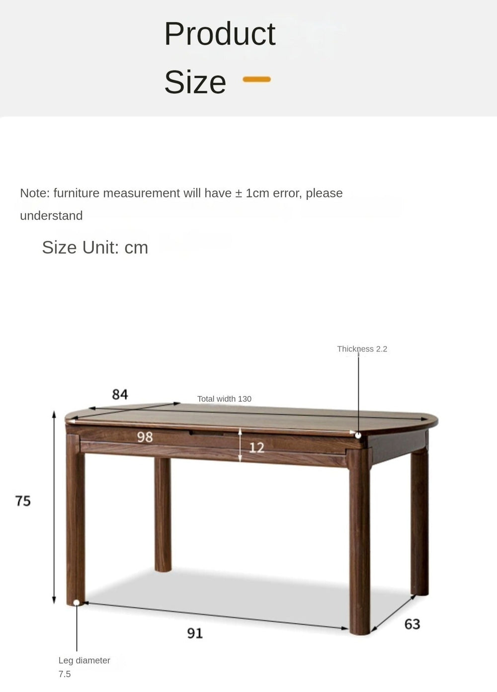 Wood Solid Wood Folding Table Black Walnut Small Unit Simple Dining ...