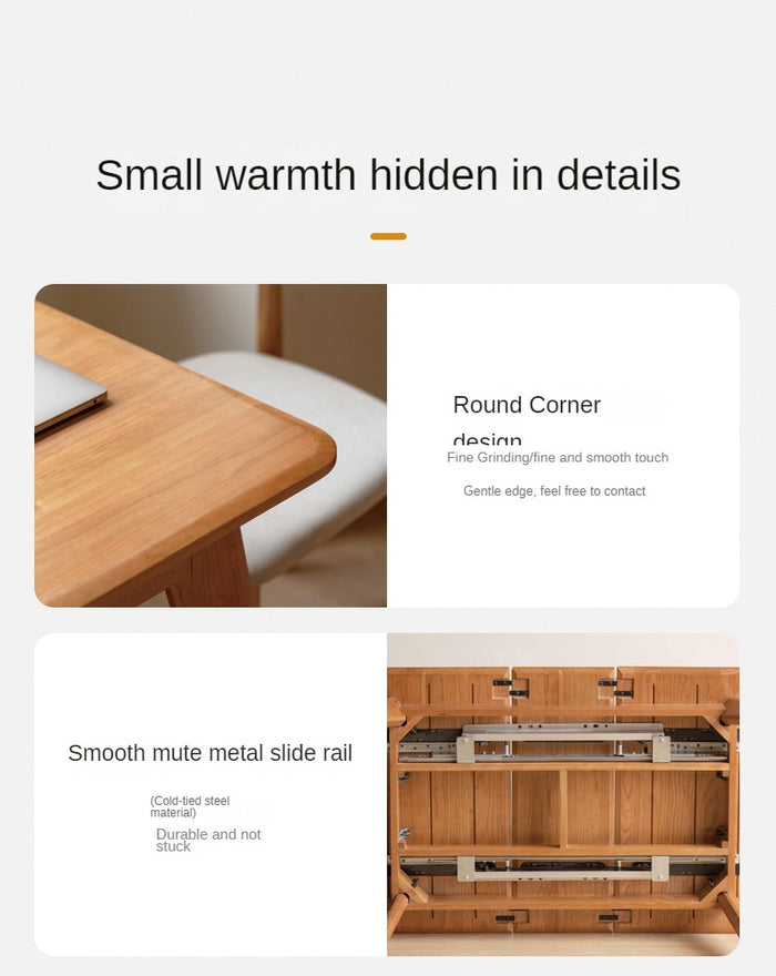 solid wood retractable dining table cherry wood dining table antique ...