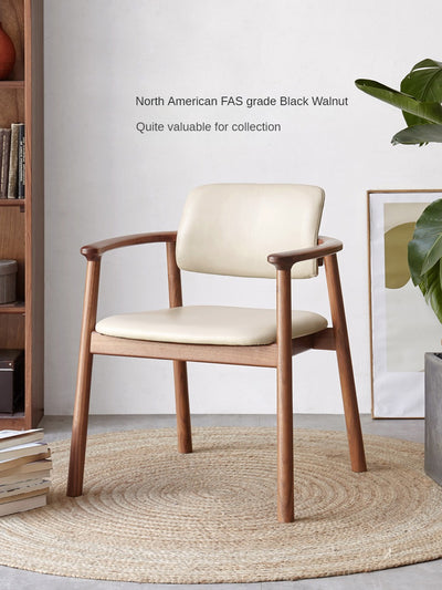 solid wood dining chair simple armchair new Chinese style book chair ...