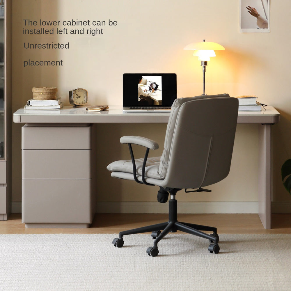 solid wood slate desk Italian light luxury wall desk home log large ...