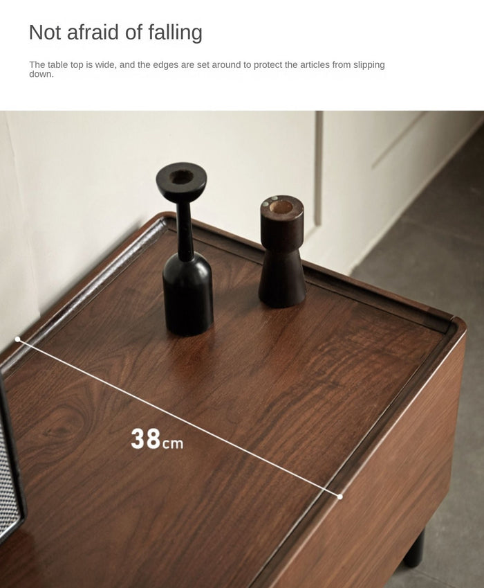 Black Walnut Solid Wood TV Stand.