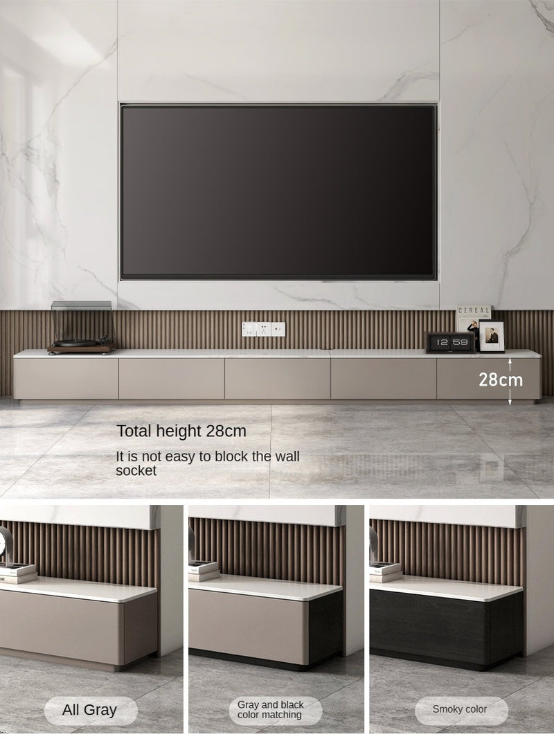 Poplar Solid Wood Rock Slab TV Stand.