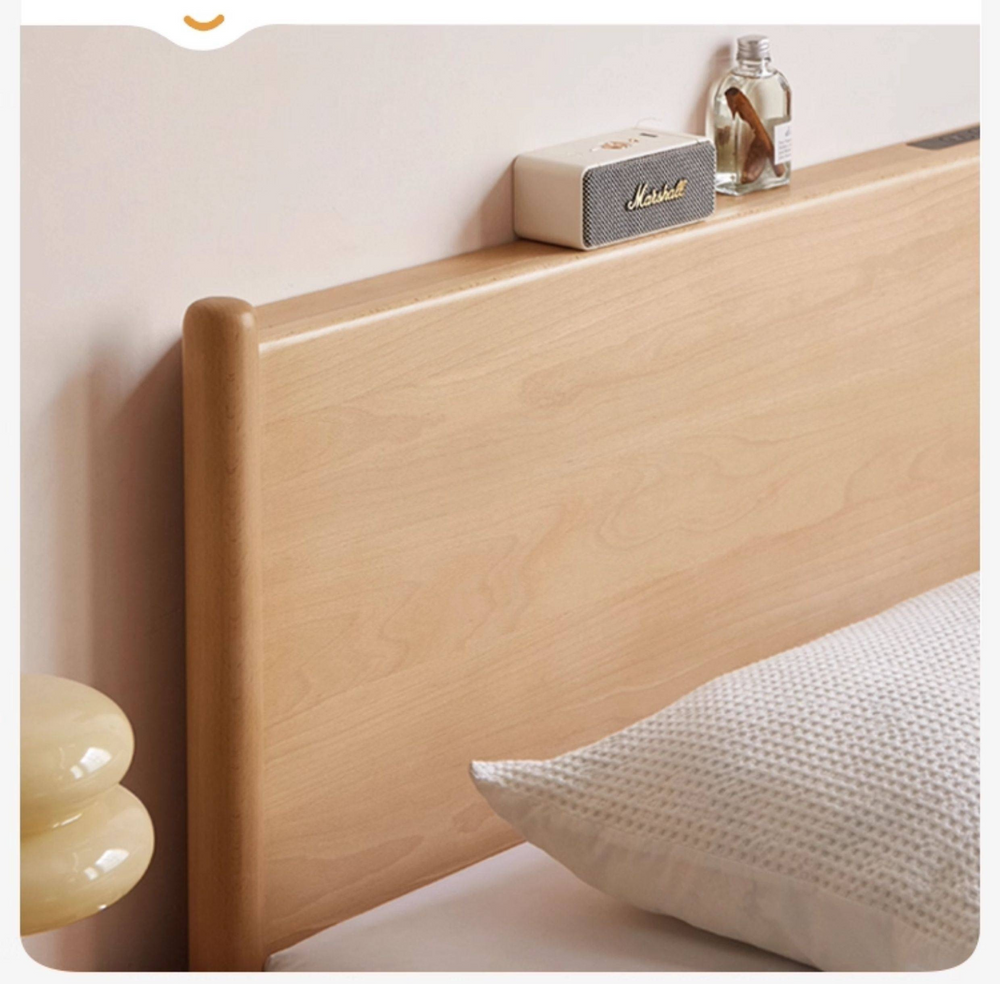Beech Solid Wood Box Bed — Simple Design, Multi-Functional Bed