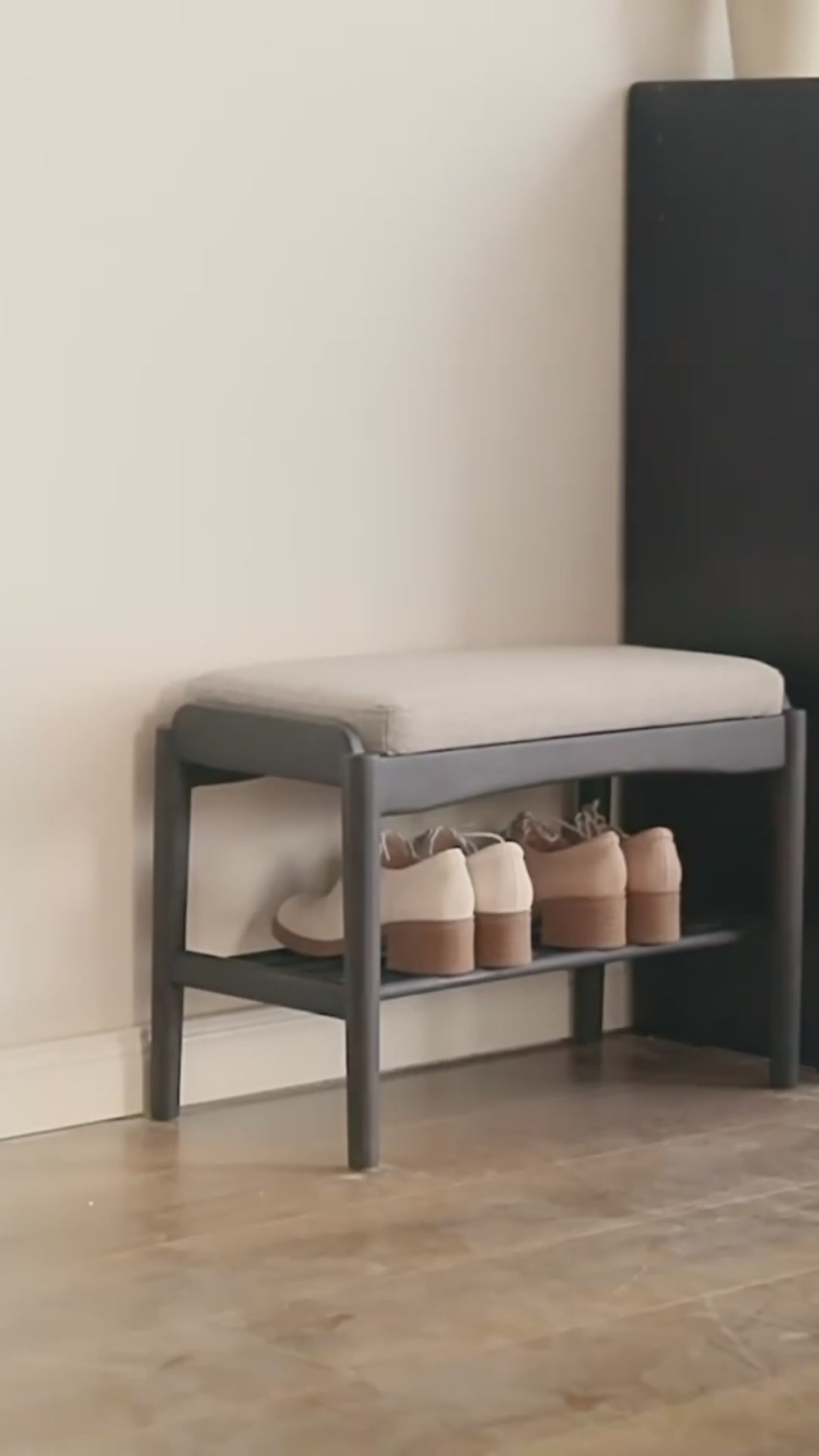 solid wood shoe changing stool modern minimalist small apartment living ...
