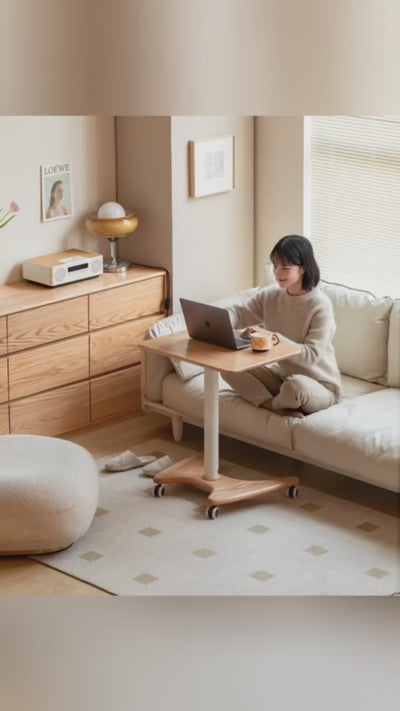 all solid wood desk simple modern lifting study table Nordic oak ...