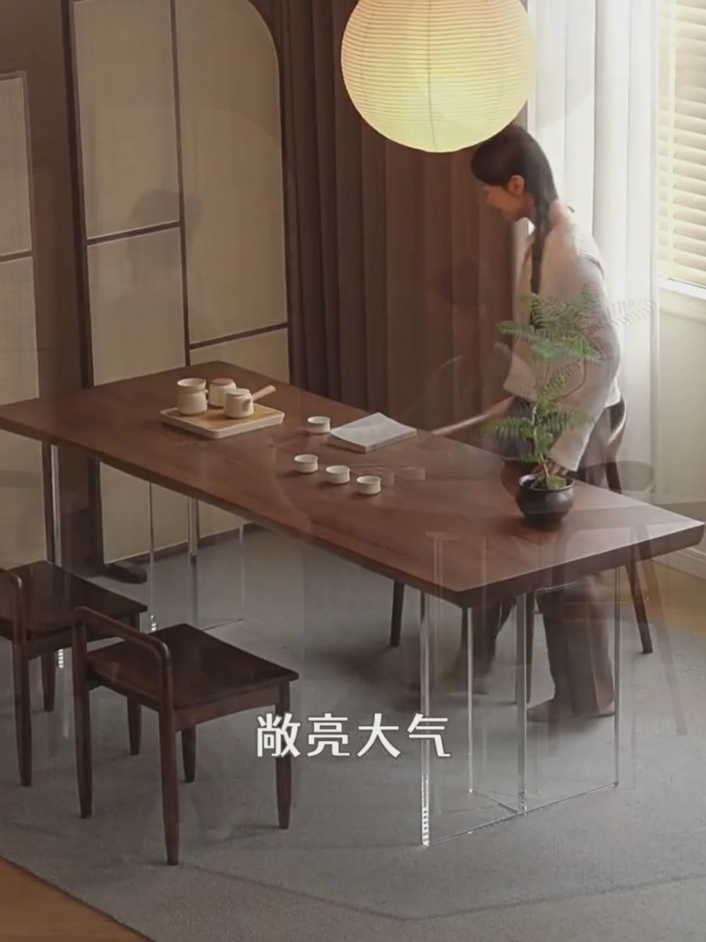 solid wood dining table restaurant log natural edge large board table ...