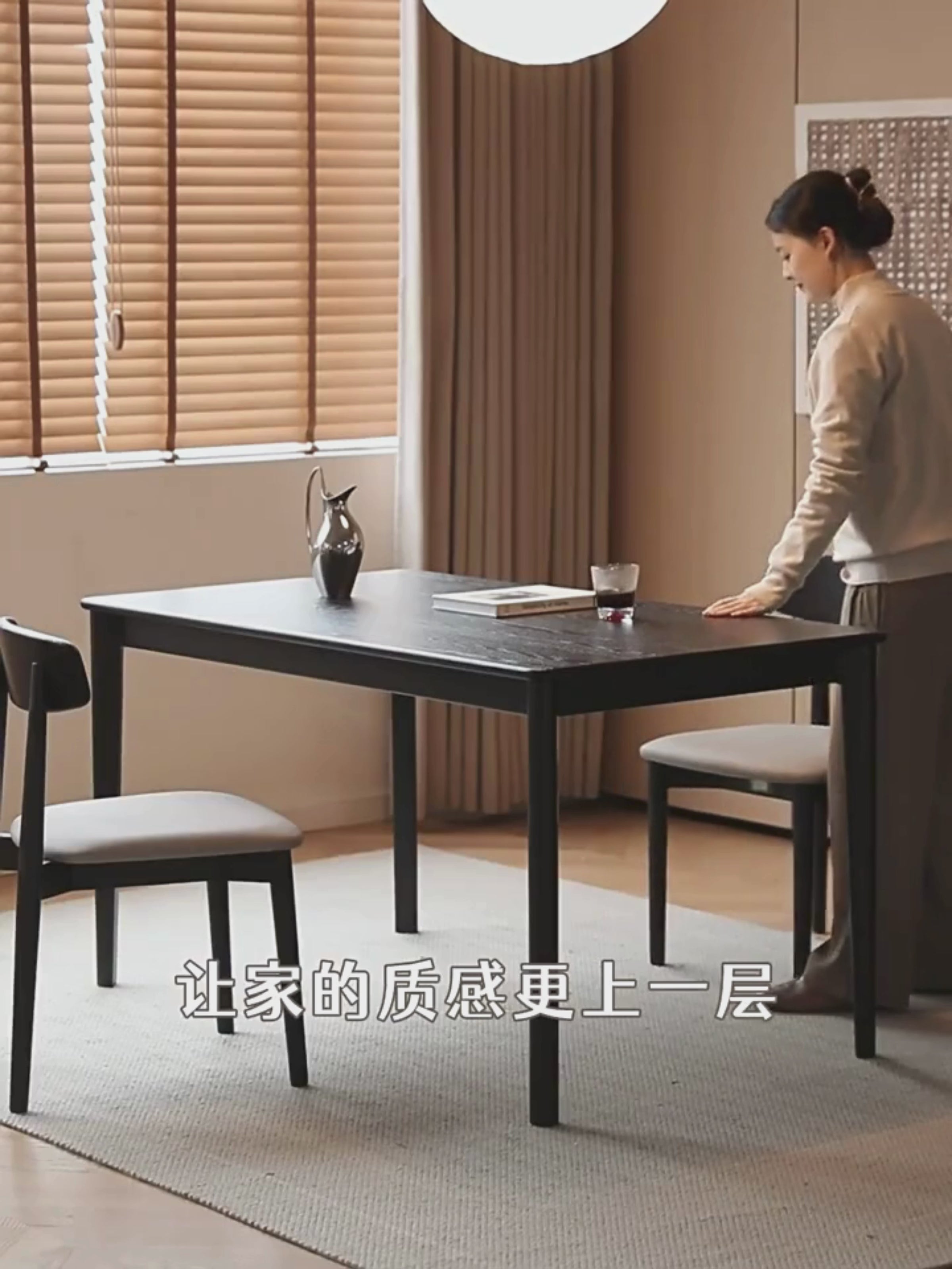 Solid wood dining table restaurant rectangular wall-mounted dining ...