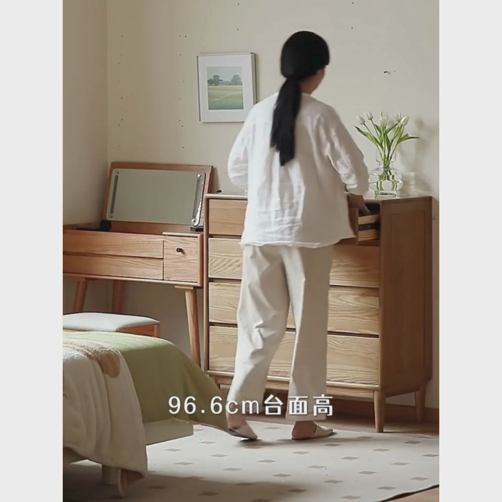 Solid Wooden Bucket Cabinet, Bedroom Storage Cabinet, Five Bucket ...