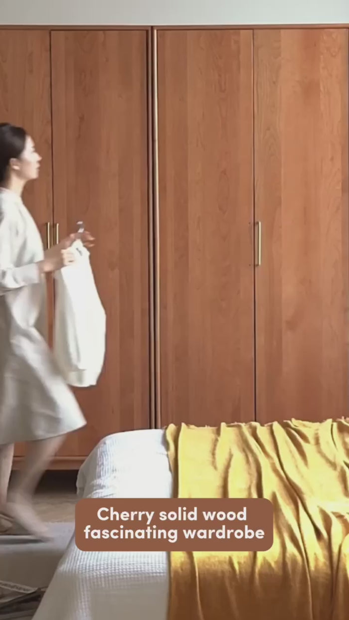 all solid wood wardrobe medieval cherry wood locker handle cabinet door ...