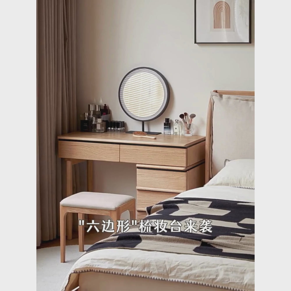 Solid Wood Dressing Table Modern Simple Storage Cabinet Dressing Table ...
