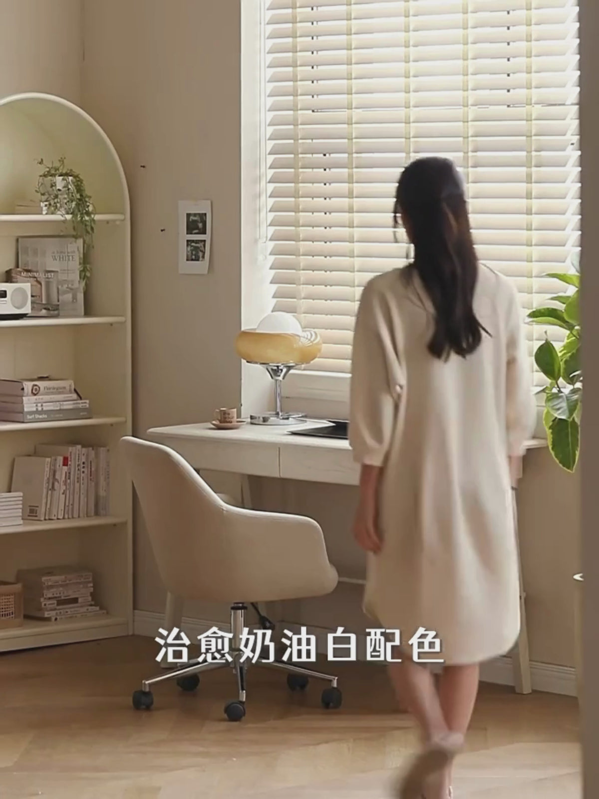 solid wood desk cream wind desk computer desk home study desk small ...