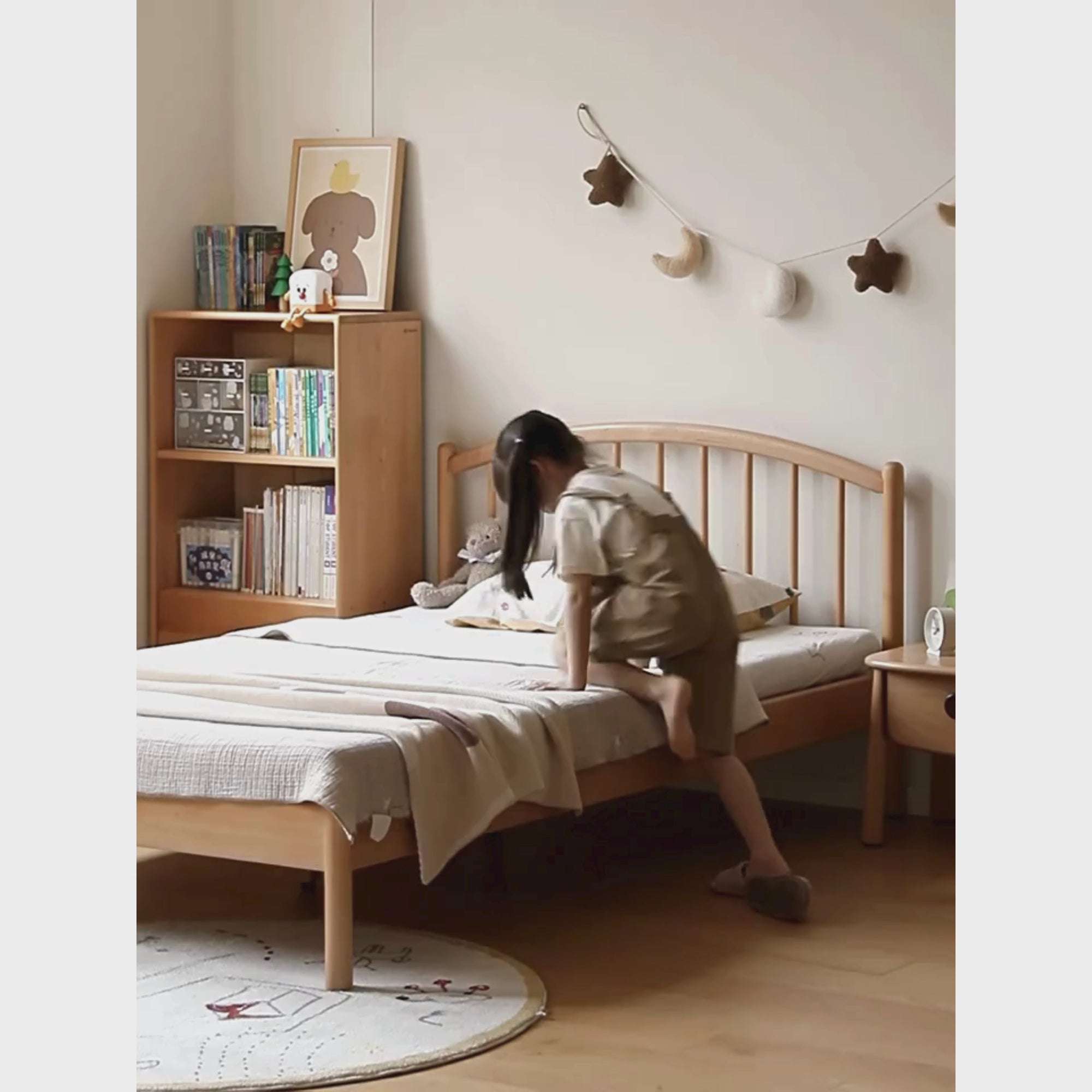 Children's Bed Boys Single Bed Girls Windsor Bed Youth Solid Wood Bed 1 ...