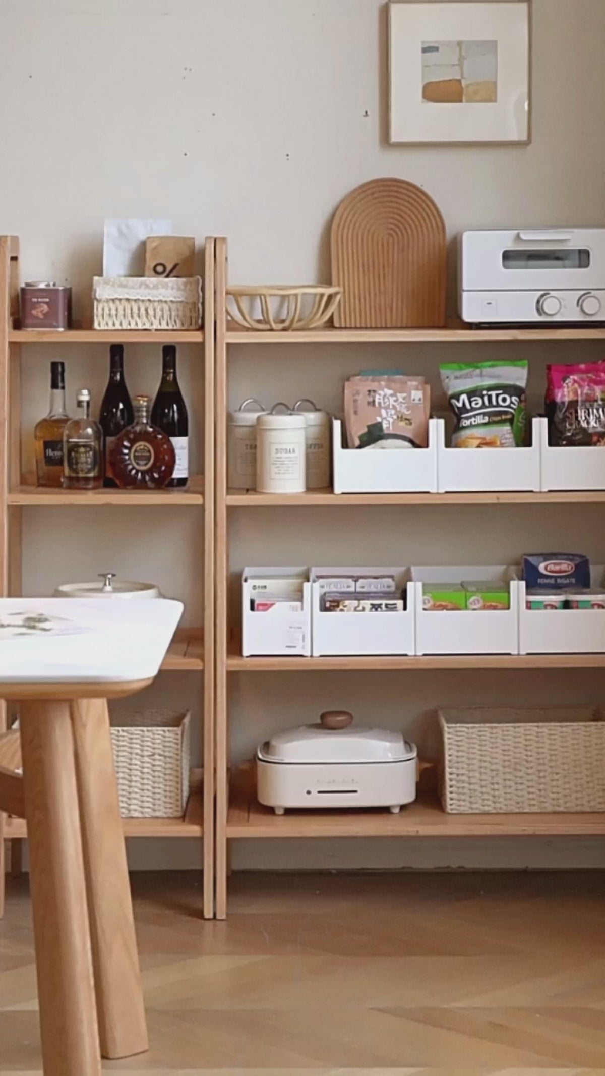 Oak Solid Wood Multi Layer Shelf ,Bookshelves, Flower Racks