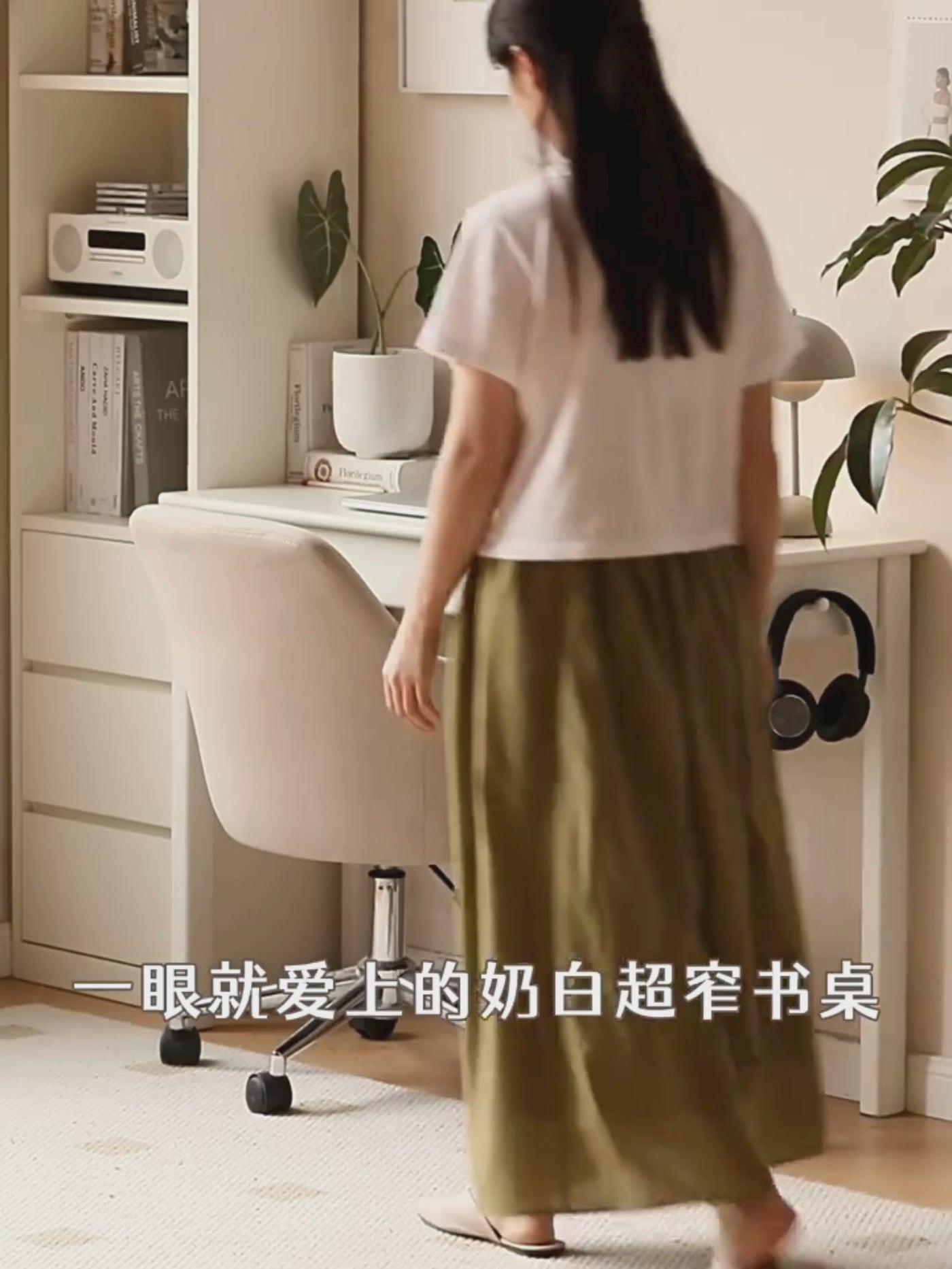 all solid wood desk cream style computer table small apartment ultra ...