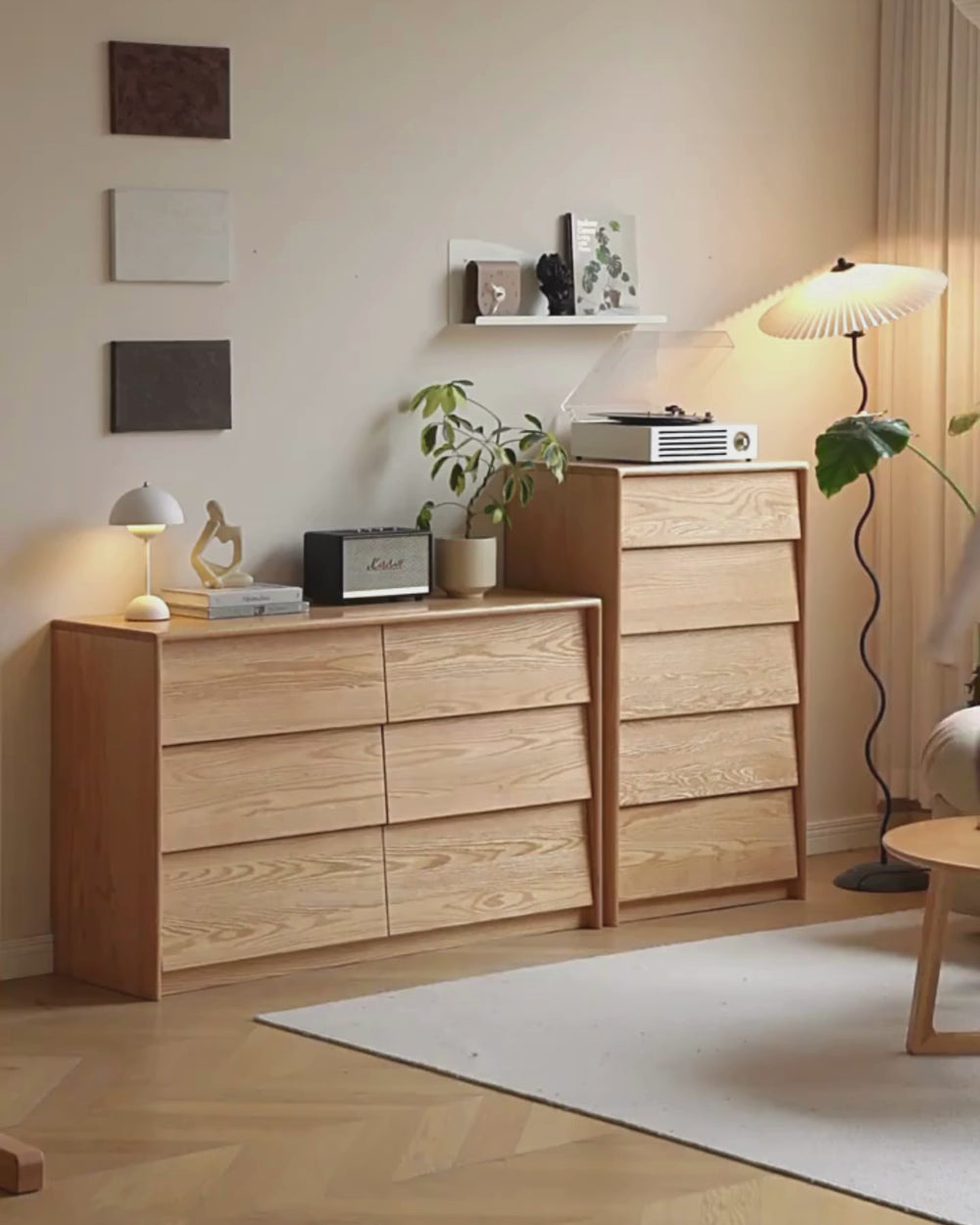 Solid Wood Chest of Drawers Bedroom Chest of Drawers Simple Oak Storage ...