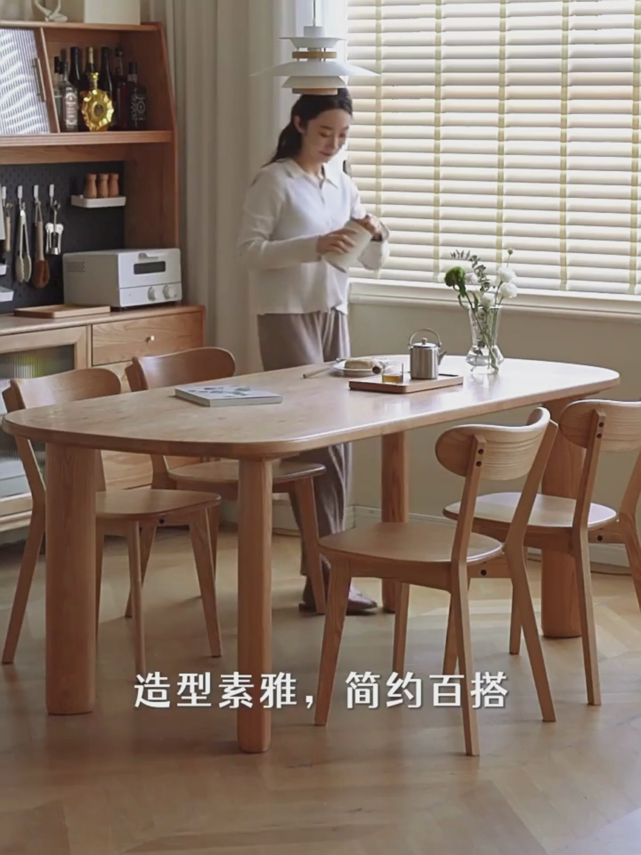 Solid Wood Large Plate Table Restaurant Dining Table Oak Round Corner ...