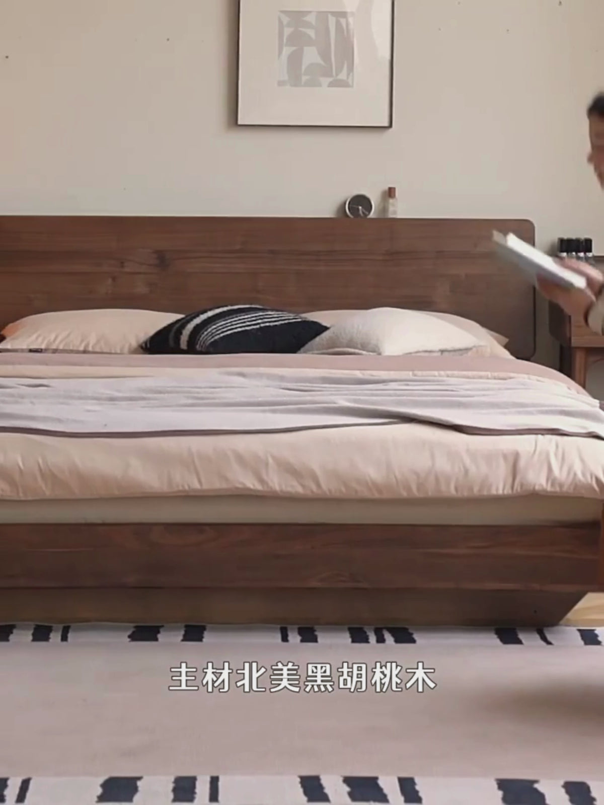 all solid wood suspended luminous box bed air pressure storage bed oak ...