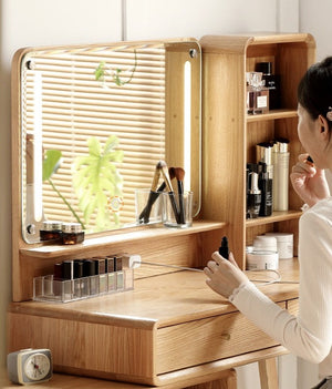 Oak solid wood Dressing table telescopic
