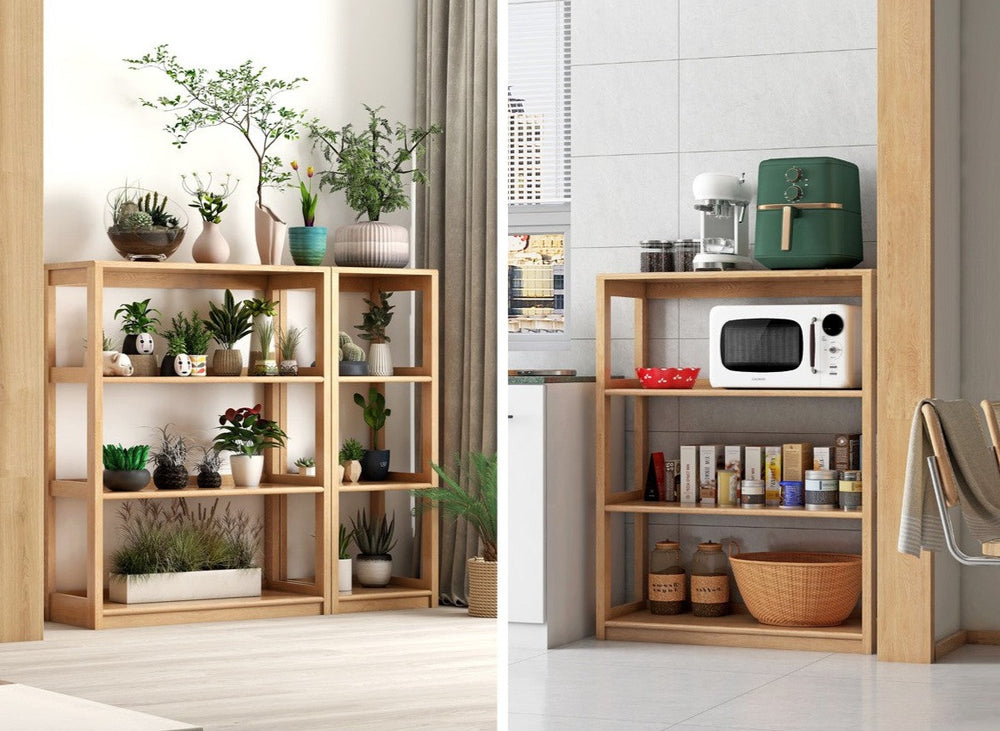Oak Solid Wood Multi-Layer Bookshelf