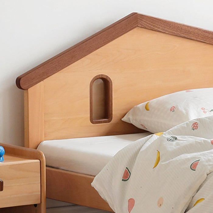 Little House Kids Bed with 15min Delay Turning Off the Lights, Beech")