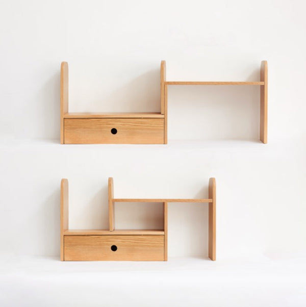 Rubberwood, Oak Solid Wood Desktop organizer